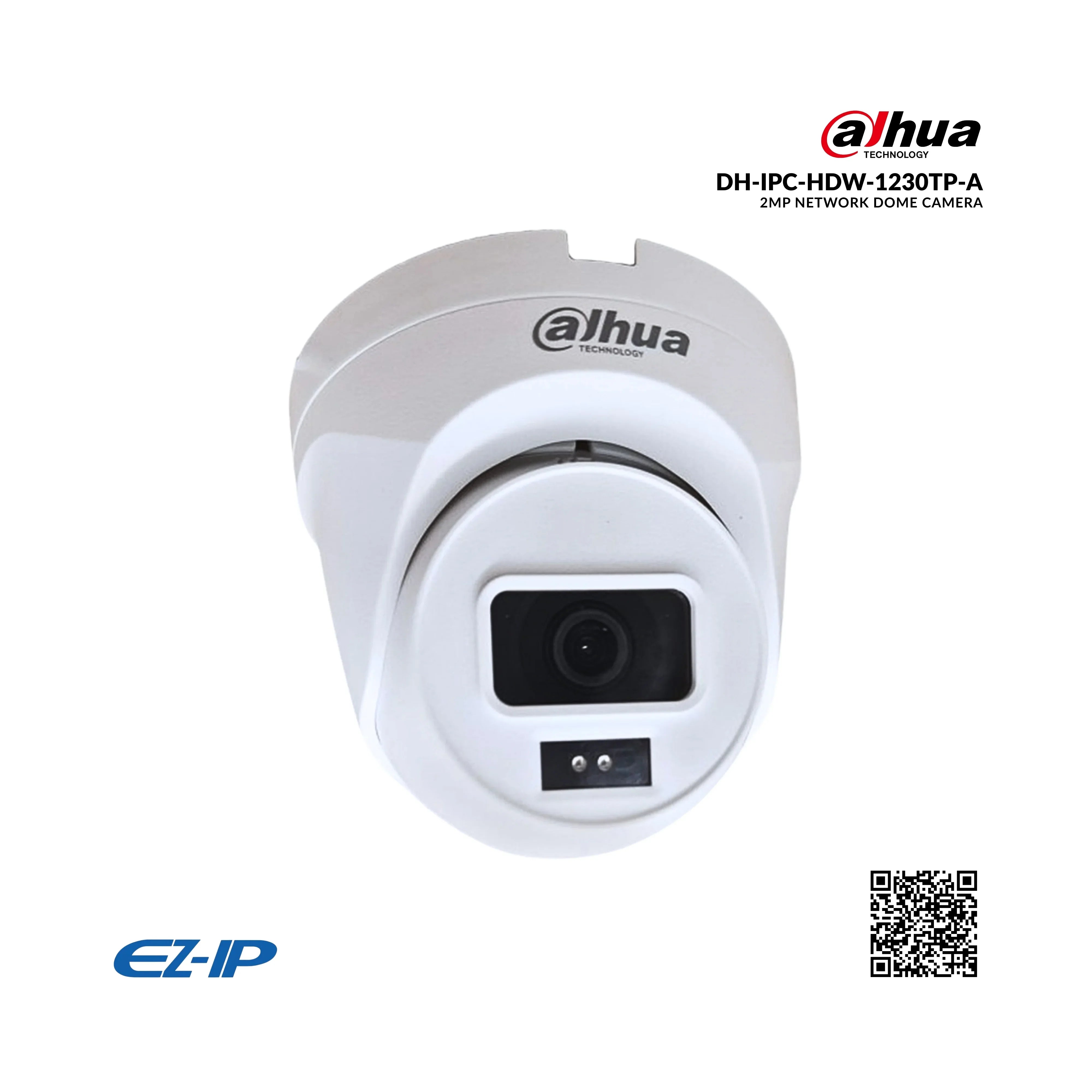 Dahua network dome camera on a white background